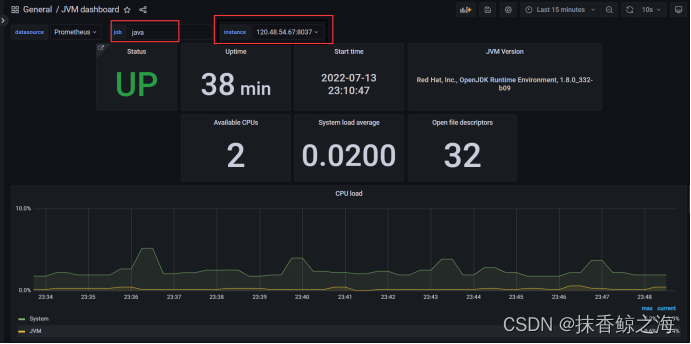 prometheus+grafana可视化实时jvm监控工具_grafana jmx模板-CSDN博客