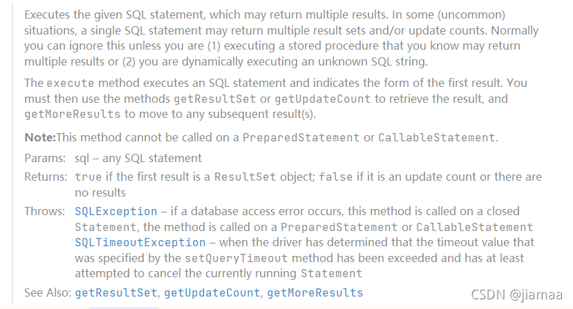 Java Statement一次执行多条sql语句statementexecute执行语句包含多条sql Csdn博客 3308