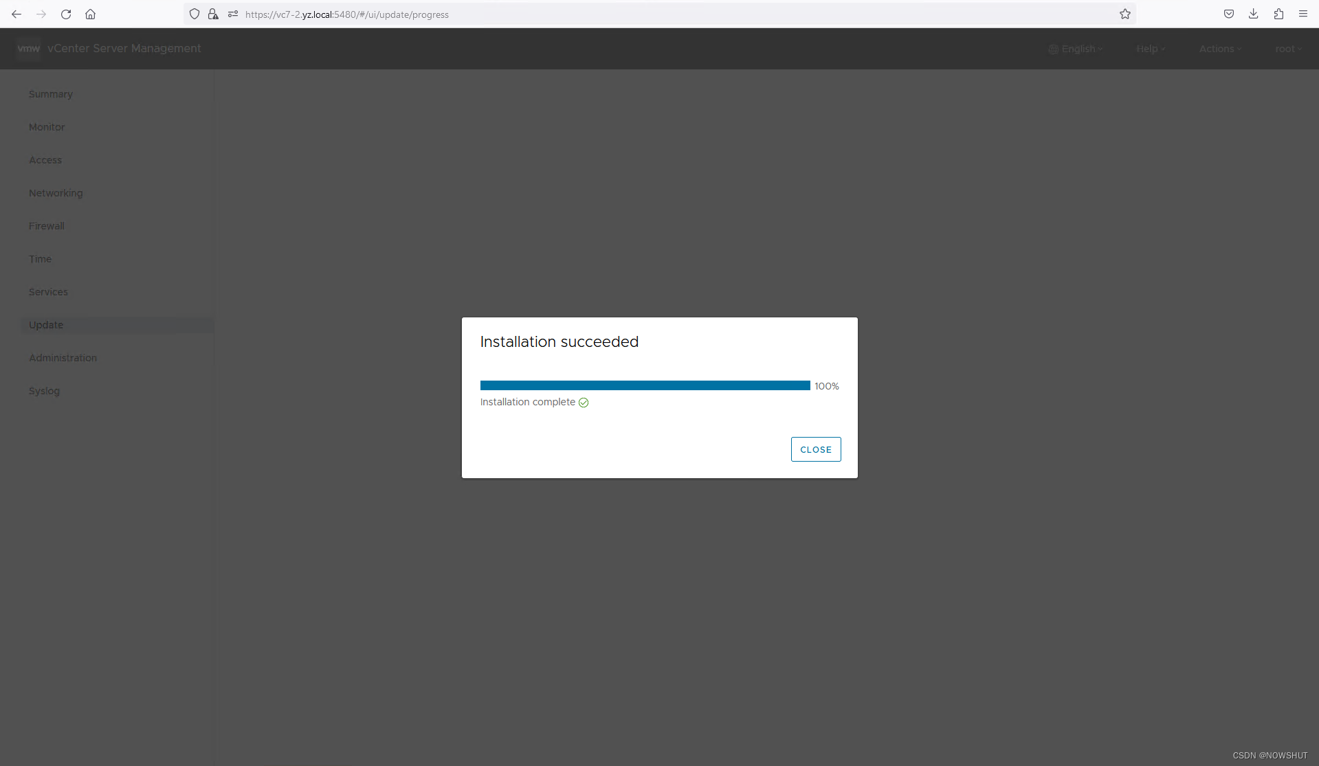 【VC 7/8】vCenter Server 更新（小版本升级） Ⅰ—— 使用 vCenter Server 管理界面（VAMI）5480 ...