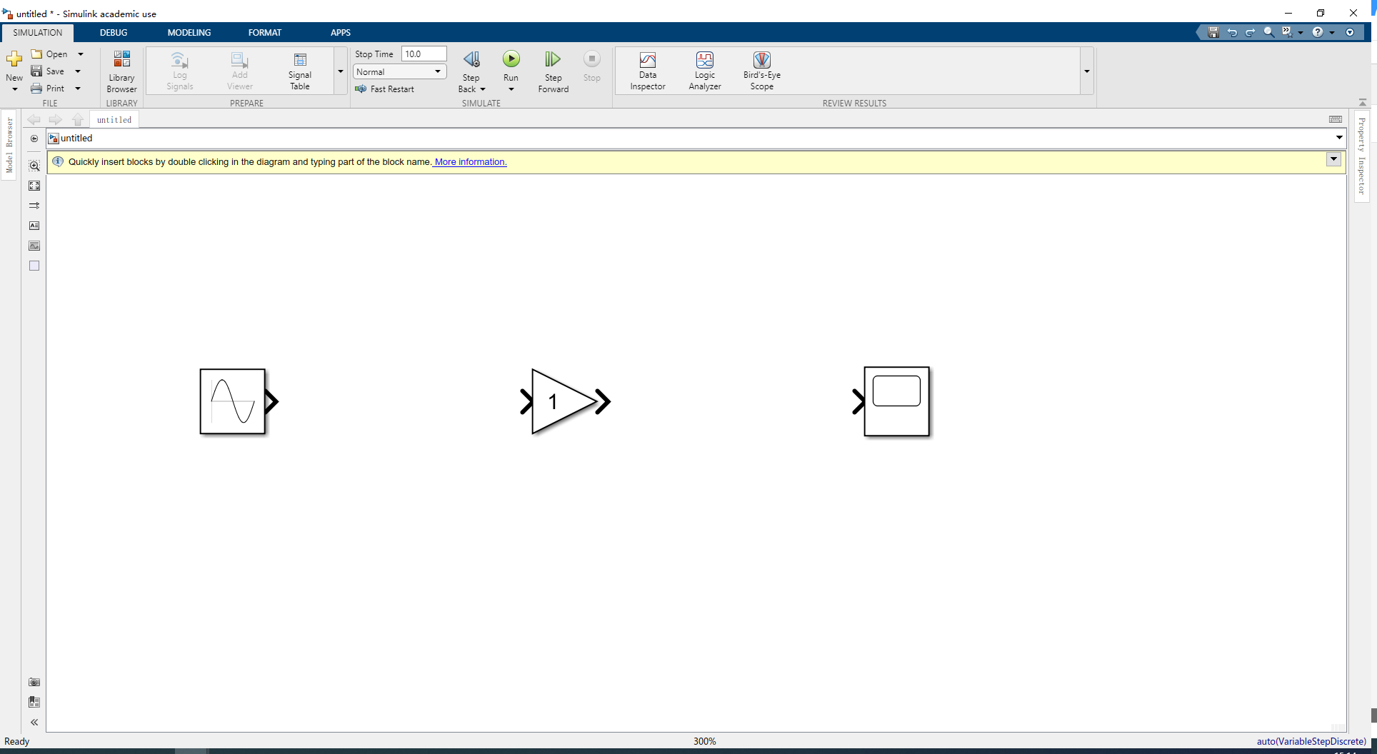 【Matlab/Simulink笔记】运行的第一个Simulink_simulink print 模块-CSDN博客