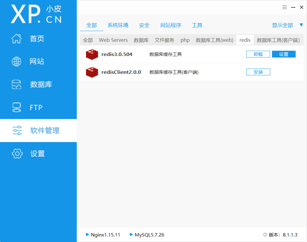 tp5.1 本地小皮使用redis缓存_小皮面板的缓存在哪里-CSDN博客