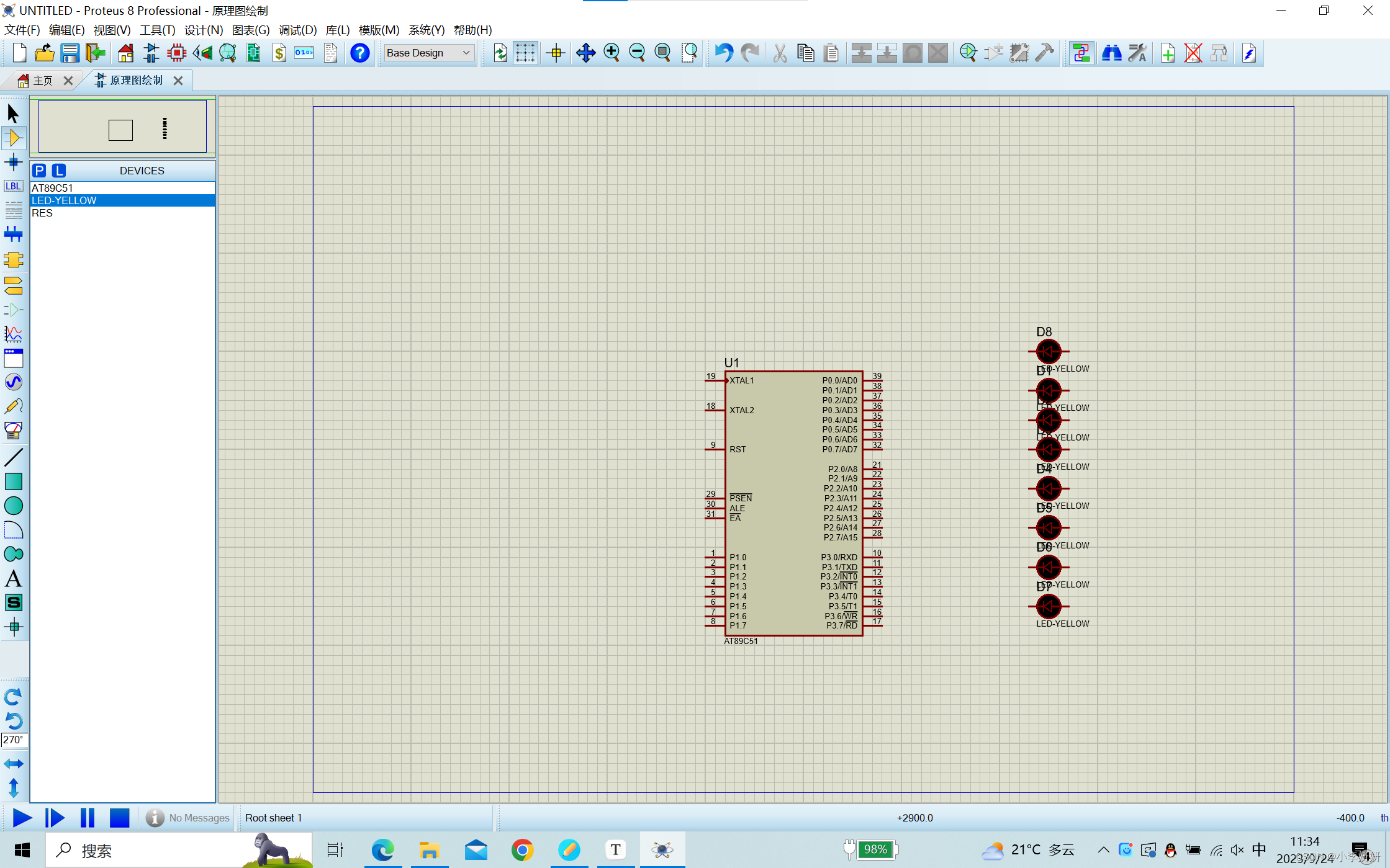 C51程序设计与仿真LED流水灯_c51 程序-CSDN博客