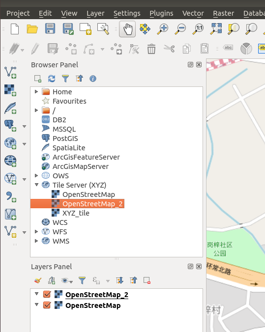 在QGIS中加载OpenStreetMap正射影地图，以及相关轨迹数据_qgis里没有开放街道图-CSDN博客
