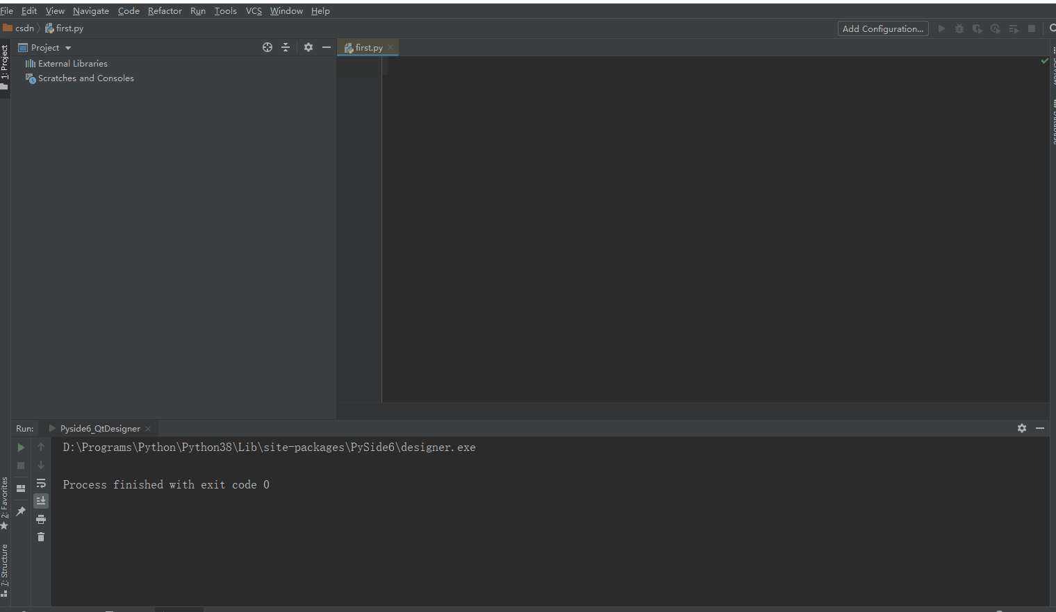 Pycharm 配置Pyside6 QtDesigner_qtdesigner在哪pyside_扣脚&&大汉的博客-CSDN博客