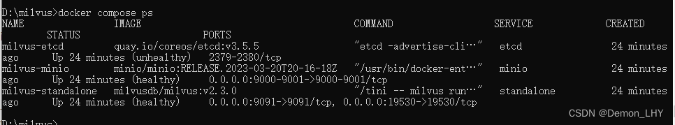 windows 部署milvus_windows milvus-CSDN博客