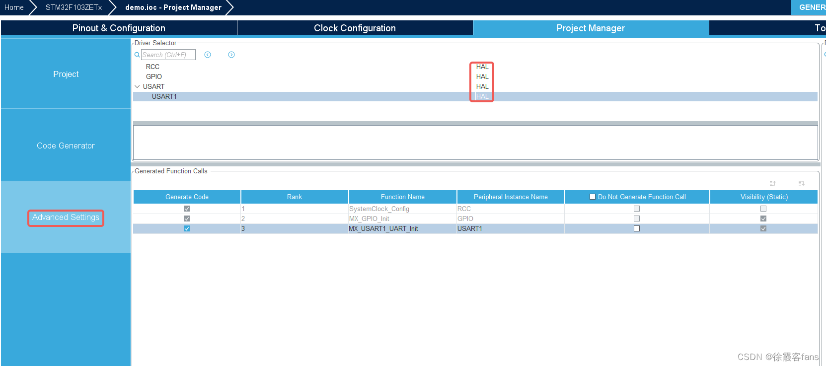 基于STM32CubeMX+STM32F103ZET6配置工程_stm32f103zet6 cube-CSDN博客