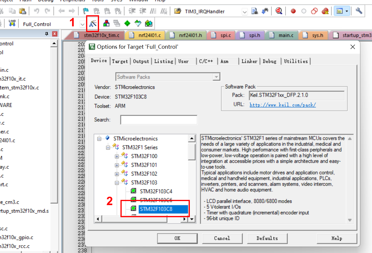 [STM32]STM32不同芯片的KEIL工程修改（以ZET6适配C8T6为例）_keil换芯片的话程序怎么改-CSDN博客