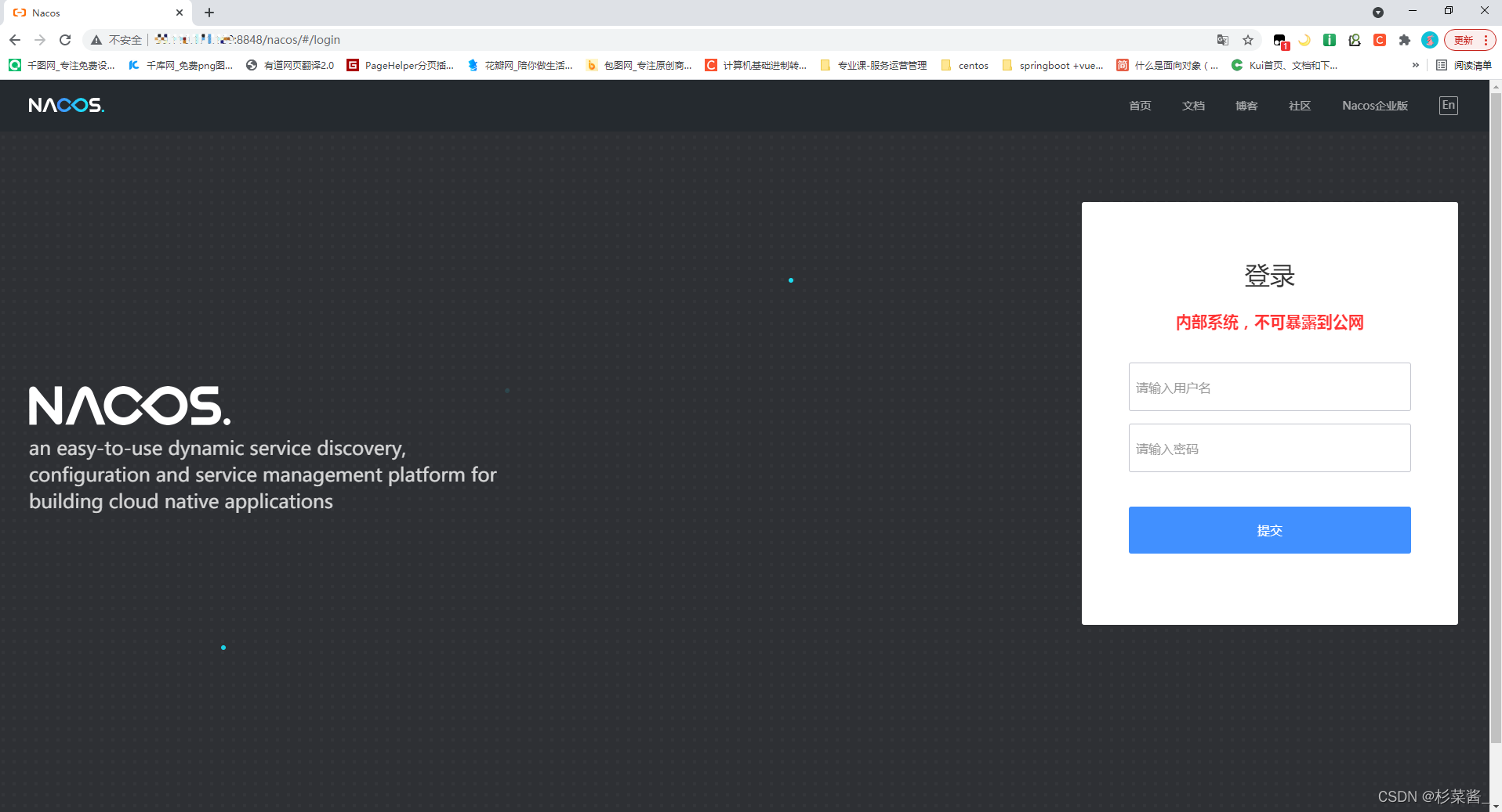 Docker安装nacos并配置数据库 Docker Nacos 配置数据库 Csdn博客