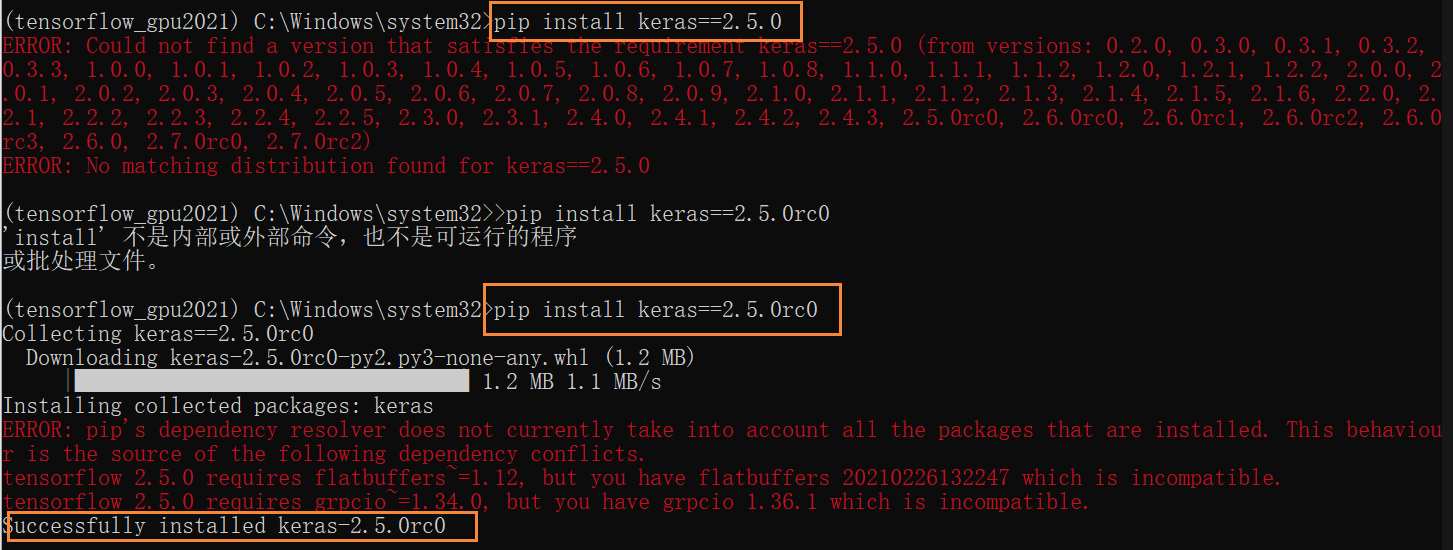 Windows10 Tensorflow 安装（GPU版本）Jupyter Notebook测试 Keras安装_keras 2.5.0rc0-CSDN博客