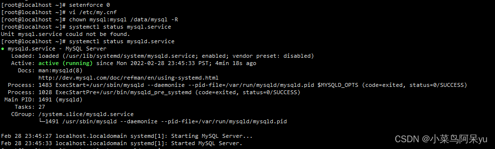 【积累】linux更改mysql的datadir路径linux Mysql Datadir 修改后还是报错 Csdn博客 