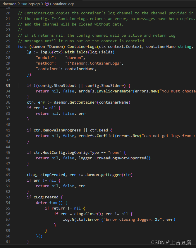 Docker容器日志解析失败的排查记录_error from daemon in stream: error grabbing logs: -CSDN博客