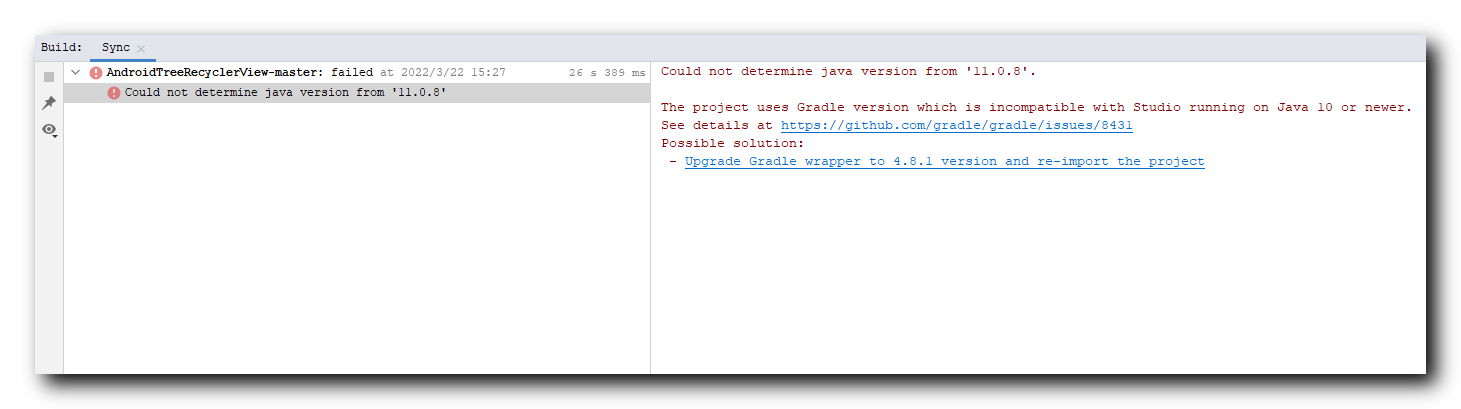 【错误记录】Android Studio 编译报错 ( Could not determine java version from ‘11.0 ...