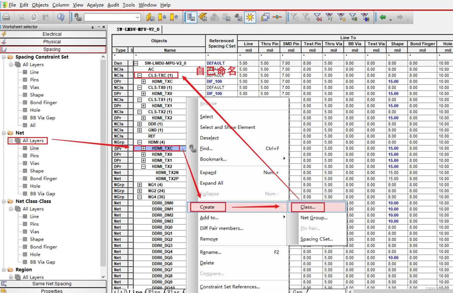 Allegro中的NET到NET之间的间距设置-网络之间的间距_allegro间距规则设置-CSDN博客