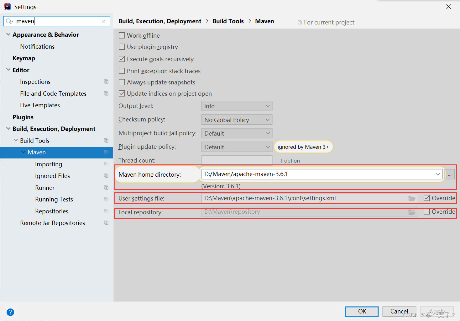 在idea中配置maven及使用时报错failed To Execute Goal Org Apache Maven Plugins