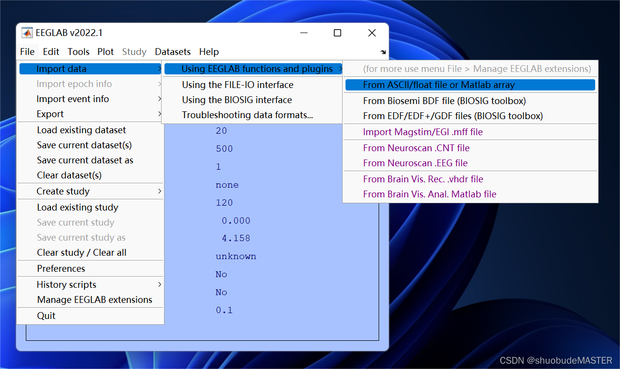 将txt格式脑电数据导入mne_eeglab识别.txt文件有什么要求-CSDN博客