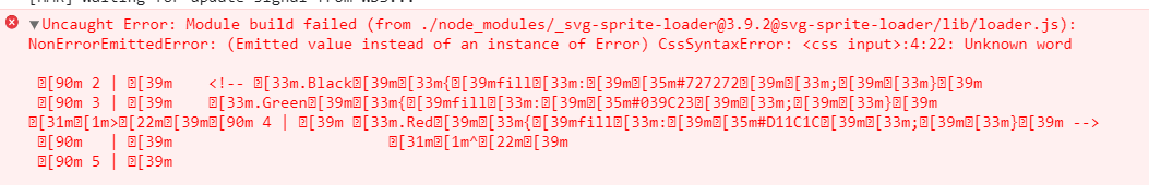Module build failed (from ./node_modules/_svg-sprite-loader@3.9.2@svg-sprite-loader/lib/loader ...