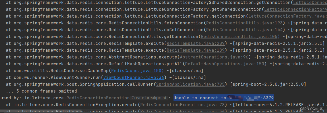 Redis报错信息redis存储数据成功但是获取数据提示unable To Comnect To Csdn博客