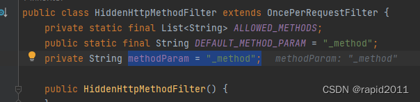 SpringBoot2-7 Web2 请求参数处理 只有Post才能带隐藏_method，只允许额外三种(PUT DELETE PATCH)；doDispatch就是每个请求都会调用的方法 ...