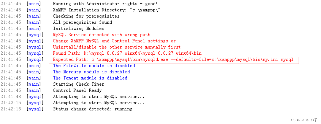 xampp's mysql cannot be started but there is no error - Programmer Sought