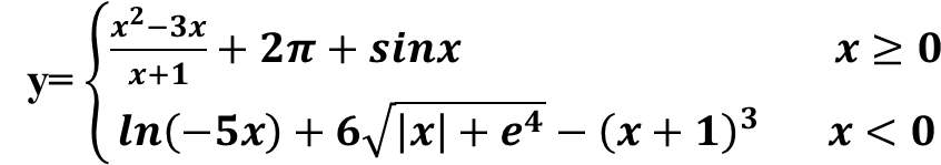 【python编程】编写程序，输入x，根据如下公式计算分段函数y的值。请分别利用单分支语句、双分支语句以及三元运算表达式方法实现。编写程序输入 X根据如下公式计算分段函数 Y 的值。请