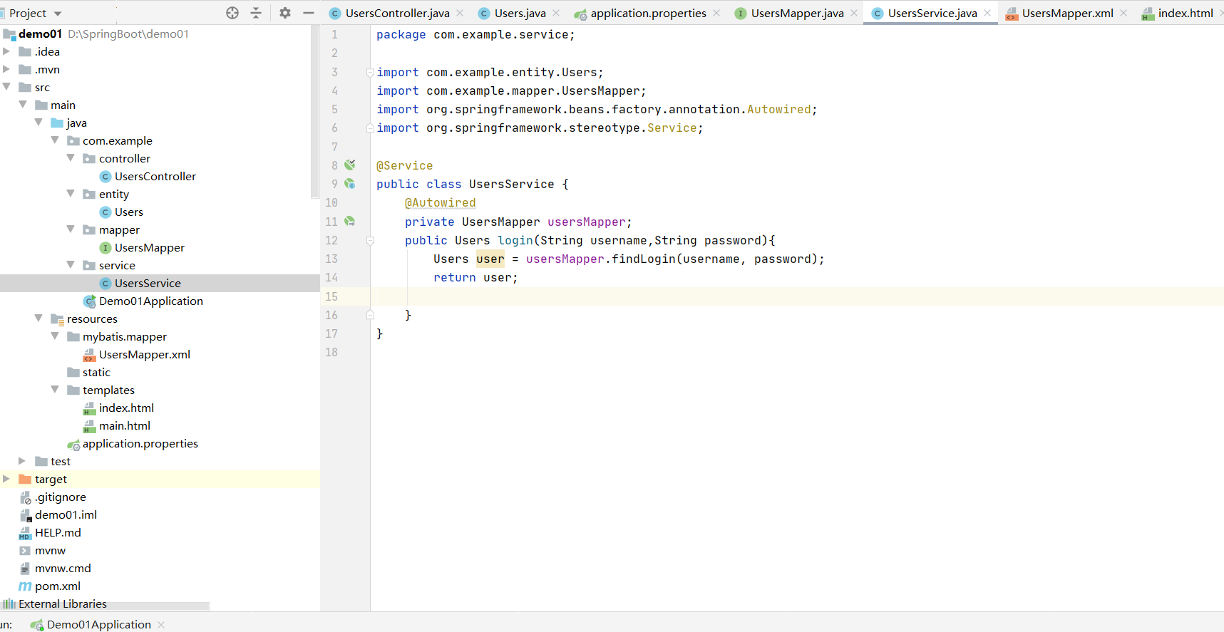 springboot+mybatis+mysql 实现简单的用户登录功能 详细过程 附带源码_springboot + mysql实现登录功能 ...