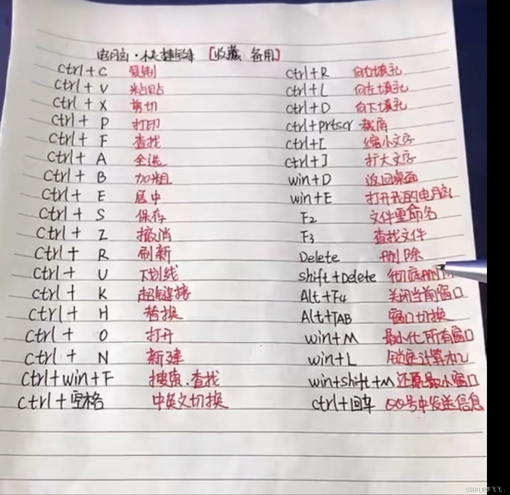 电脑常用的快捷键！-CSDN博客