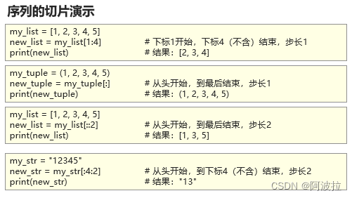 Python学习笔记(八)————序列切片python 时间序列切片 Csdn博客