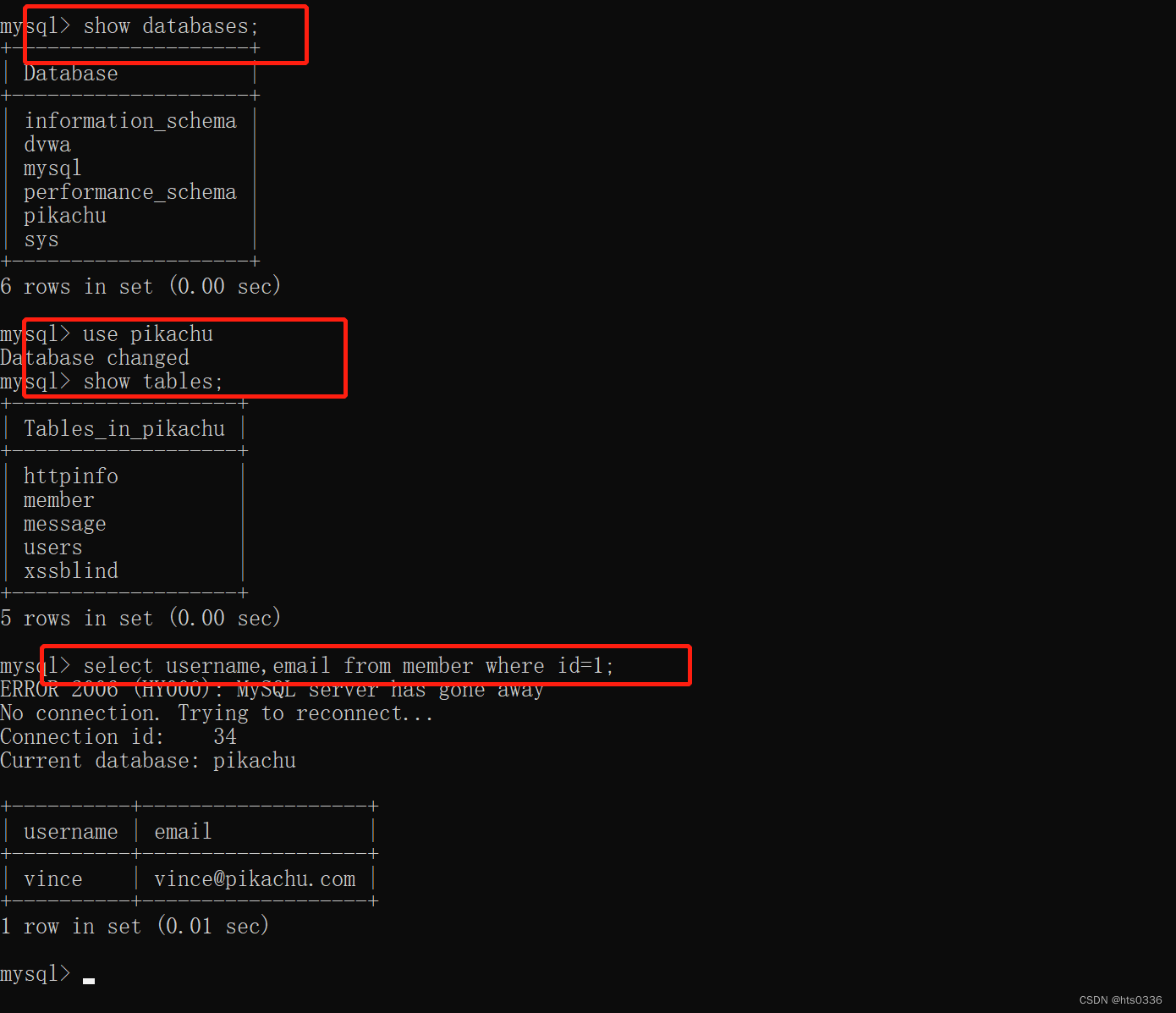 Pikachu的sql数字型注入_cmd访问pikachu数据库-CSDN博客