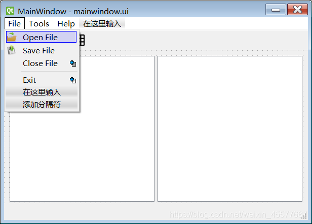 qt Designer menuBar 和toolBar实现同一action_toolbar添加一个ction-CSDN博客