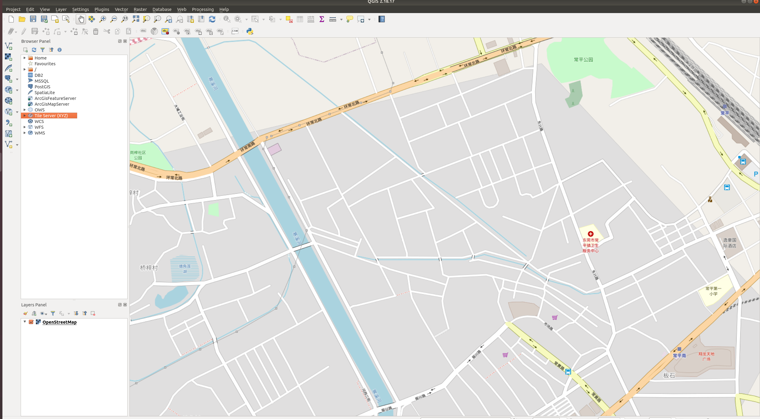 在QGIS中加载OpenStreetMap正射影地图，以及相关轨迹数据_qgis里没有开放街道图-CSDN博客
