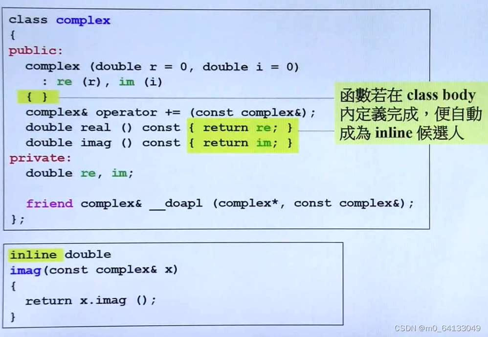 C侯捷笔记 Complex类c Complex Csdn博客