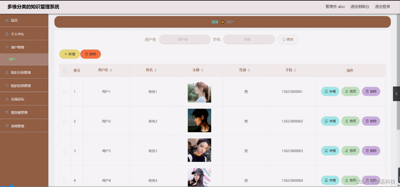 Java毕业设计多维分类的知识管理系统（附源码、数据库）知识管理网站源码 Csdn博客