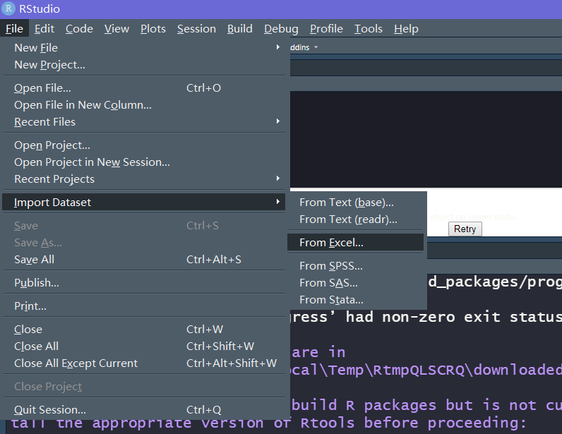 Rstudio插入Excel数据_rstudio怎么导入数据_precisely的博客-CSDN博客