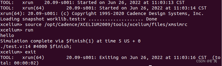 Ubuntu 20.04 安装Xcelium2009无法正常运行cdnshelp-CSDN博客