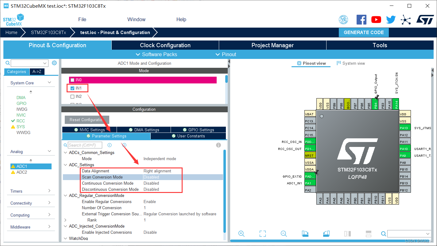 【STM32笔记】STM32的ADC开发基础（三）---中断模式_adc中断回调函数-CSDN博客