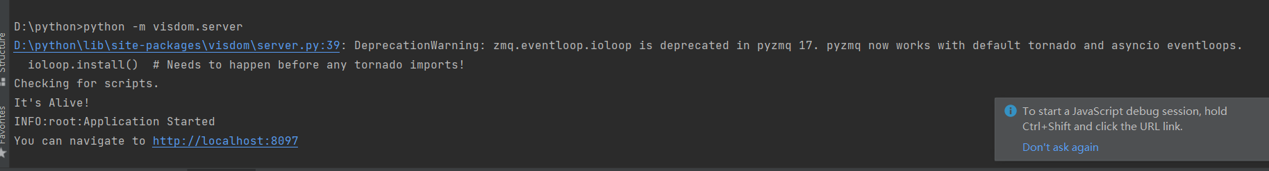 手把手解决visdom可视化出现ConnectionRefusedError: [WinError 10061] 由于目标计算机积极拒绝，无法连接。-CSDN博客