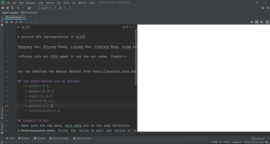 pycharm打开readme文件时无法预览显示白屏解决方案_pycharm中readme.md不显示-CSDN博客