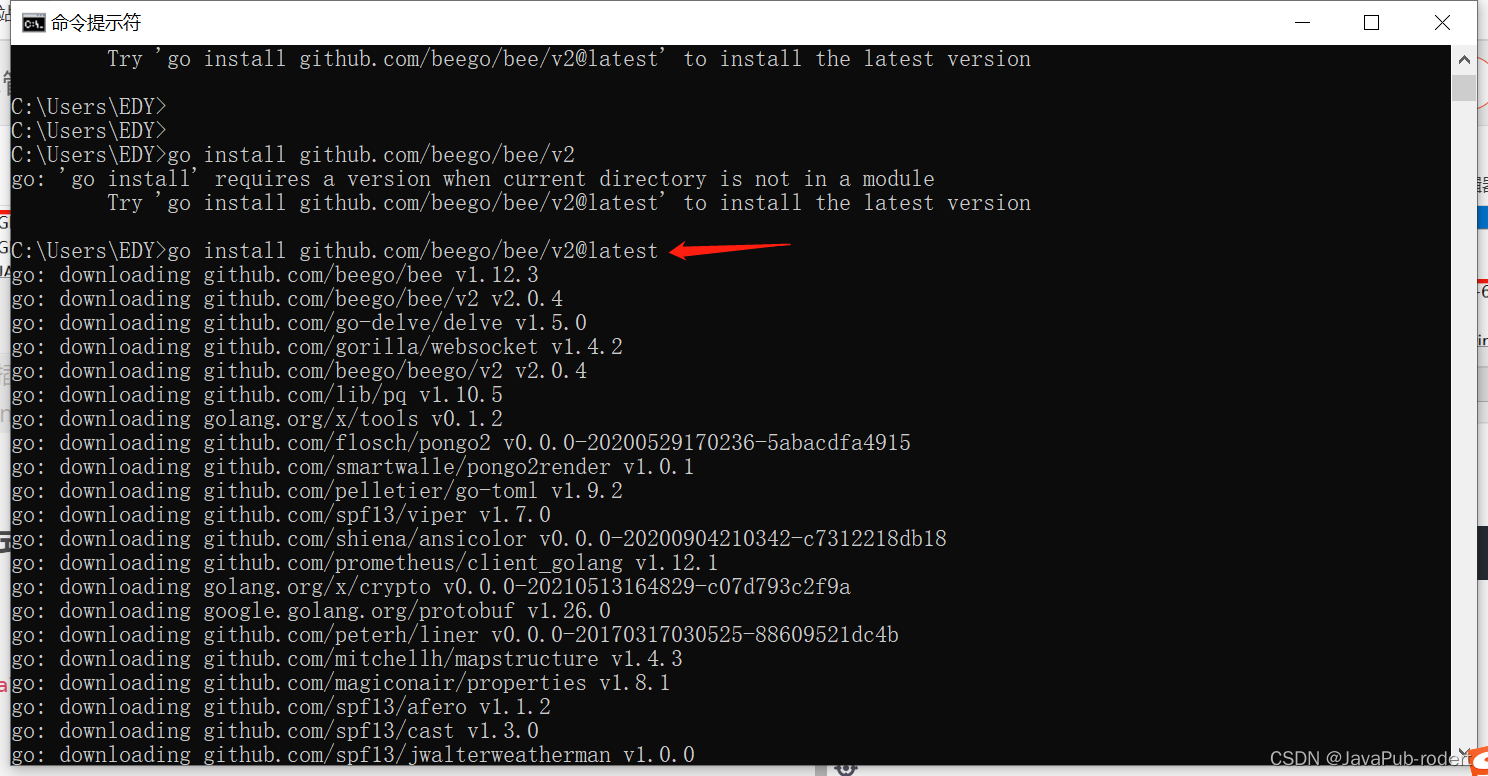 【go1.18.3】windows安装 Beego 和 Bee 的开发工具_windows安装beego和bee-CSDN博客