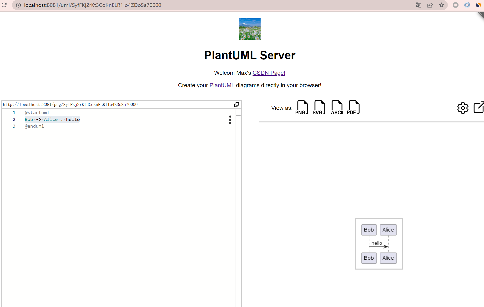 搭建PlantUML Server工具并修改页面插图、文字_plantuml设置服务器-CSDN博客