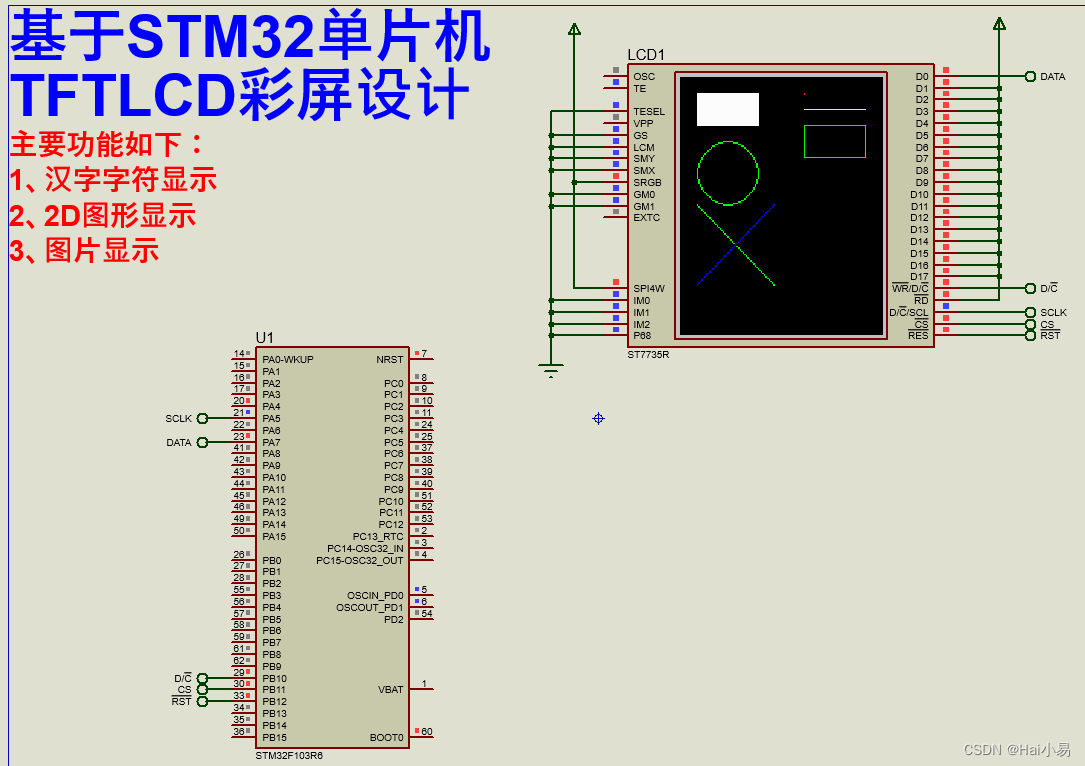 【proteus仿真】【stm32单片机】玩转tftlcd彩屏设计 Proteus彩屏 Csdn博客