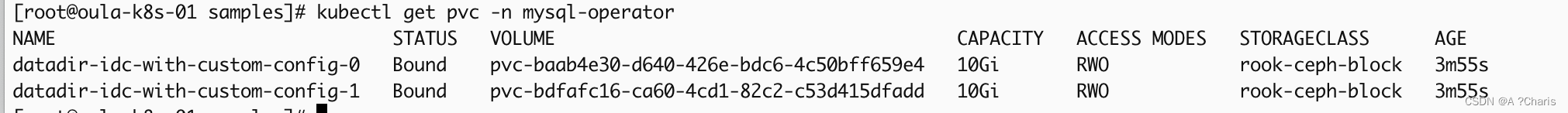 k8s使用operator部署Mysql InnoDB Cluster_mysql operator pvc-CSDN博客