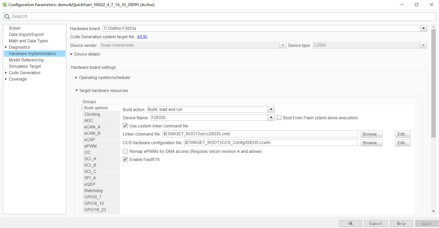 1.1GPIO F28335-Simulink仿真自动代码生成_simulink 28335 gpio-CSDN博客