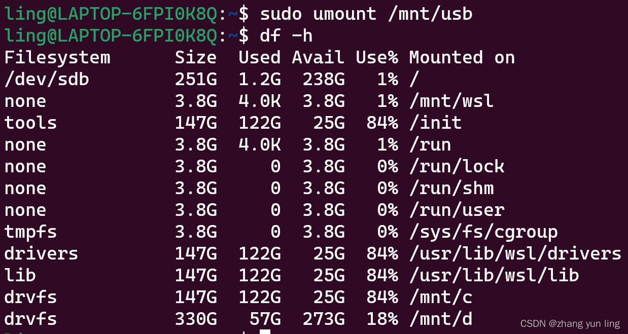 Windows Subsystem for Linux (WSL)中使用的命令，用于将Windows驱动器挂载到Linux中 的挂载过程_如何把win挂载到linux-CSDN博客