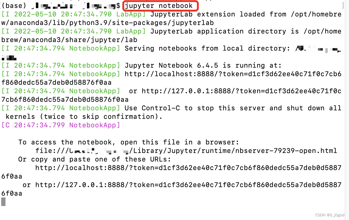 Macos怎么启动jupyter Notebook 打开ipynb文件报错500internal Server Errormac打不开服务器上打开的jupyter Notebook链接 8601