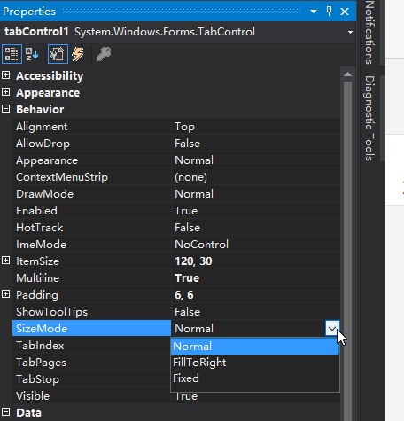 WinForm 调整TabControl中tabPage标签的宽度_c# tabcontrol的alignment设置为bottom时,tabpage高度不能调整-CSDN博客