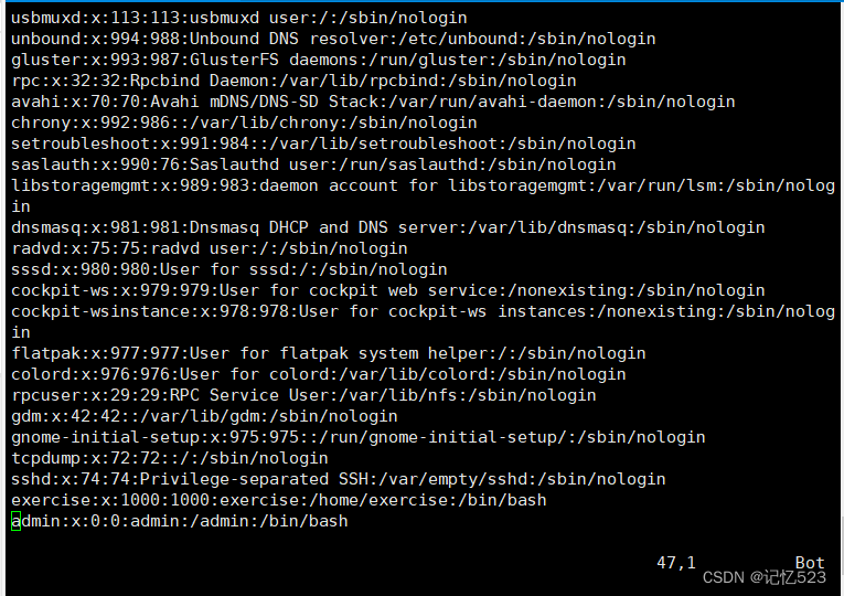 linux练习题(三)_vim怎么将passwd文件读入-CSDN博客