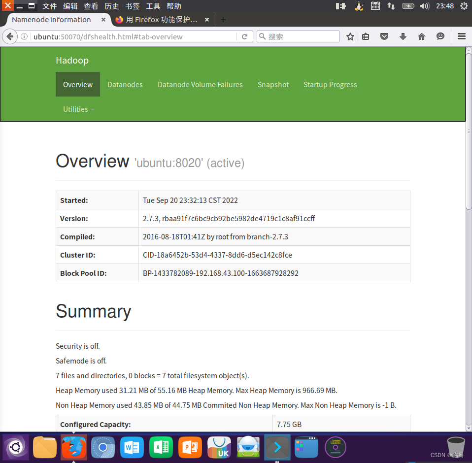 实验一-Hadoop的安装与使用_实验1:linux系统下hadoop安装与使用(4学时)-CSDN博客