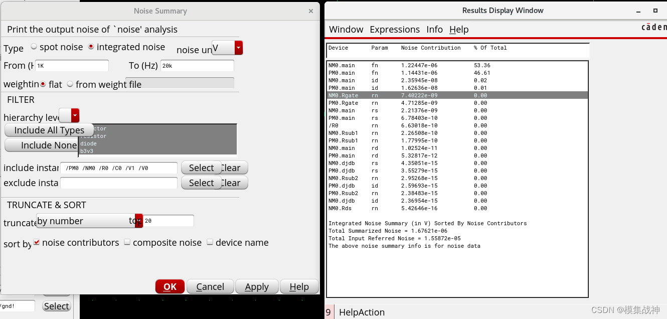 【1030】模拟集成电路virtuoso cadence 噪声分析+仿真_virtuoso 相位噪声-CSDN博客