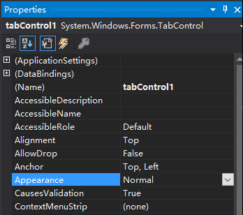WinForm TabControl标签Appearance属性样式对比_winform tabcontrol样式呈现突出-CSDN博客
