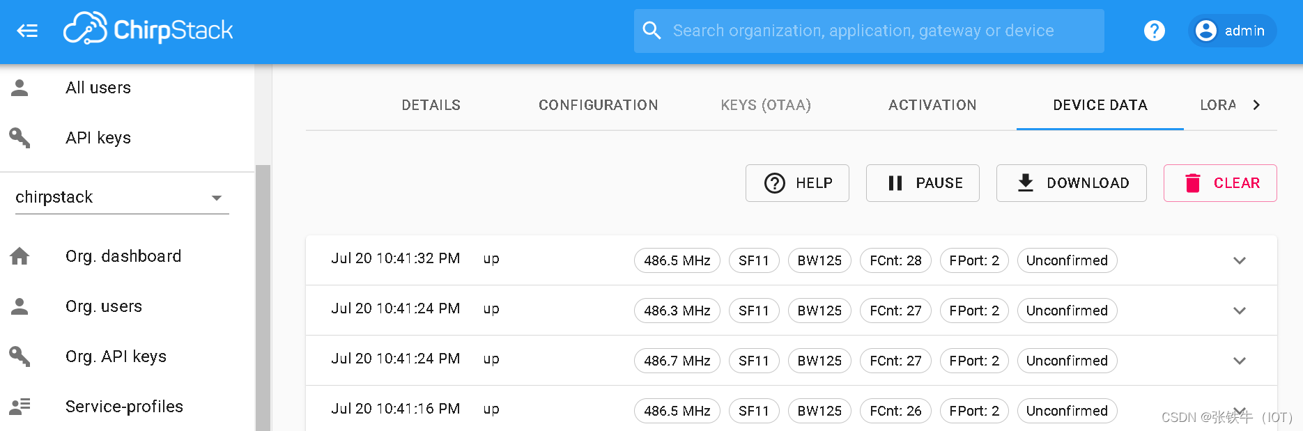 在局域网内配置LoRaWAN的私有ChirpStack_chirpstack中的service profiles是什么-CSDN博客